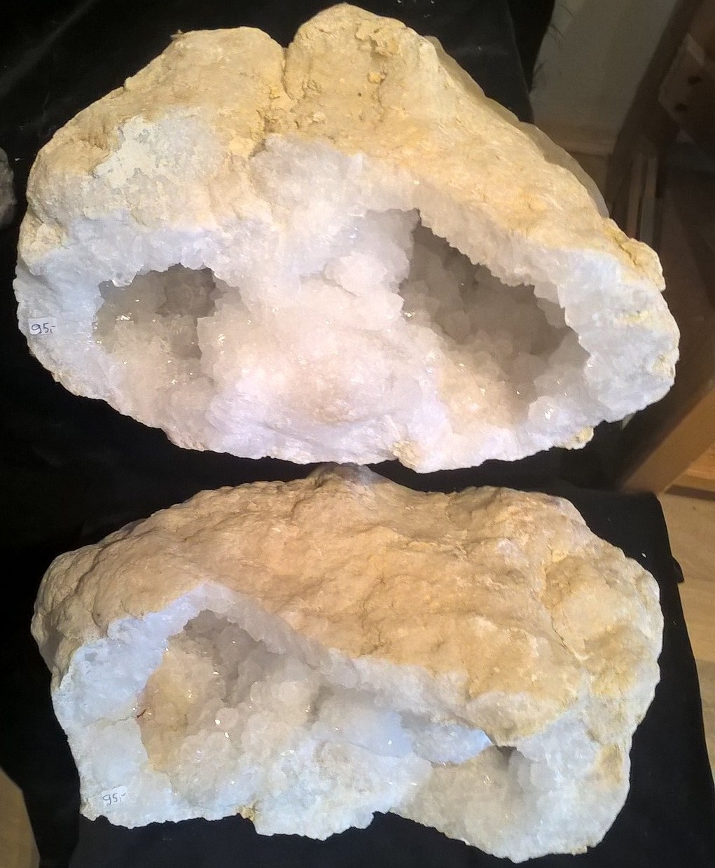 Ring van bergkristal mat getrommeld