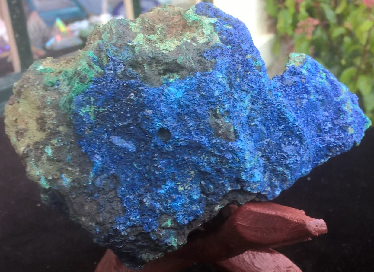 Mineraal om :: Waarom edelstenen :: Azuriet Malachiet ruw en grillig